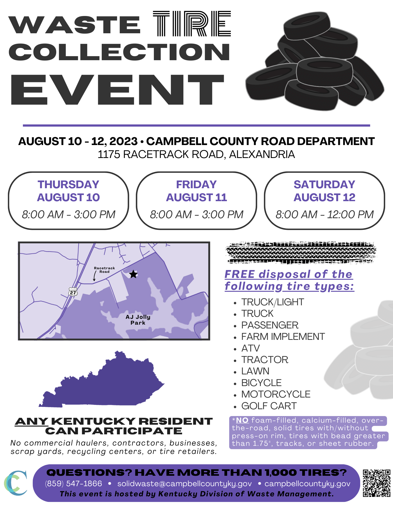 Waste Tire Collection Event / Campbell County, Kentucky